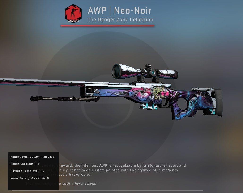 Csgo Skins(Stiletto knife + NeoNoir Awp, Video Gaming, Video Games ...