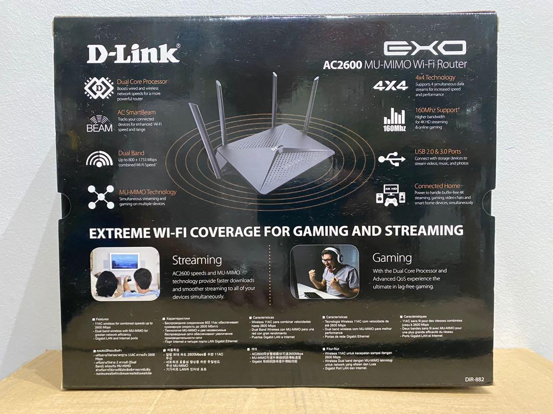 Dlink DIR-882 AC2600 MU-MIMO Wi-Fi Router, Computers & Tech, Parts ...