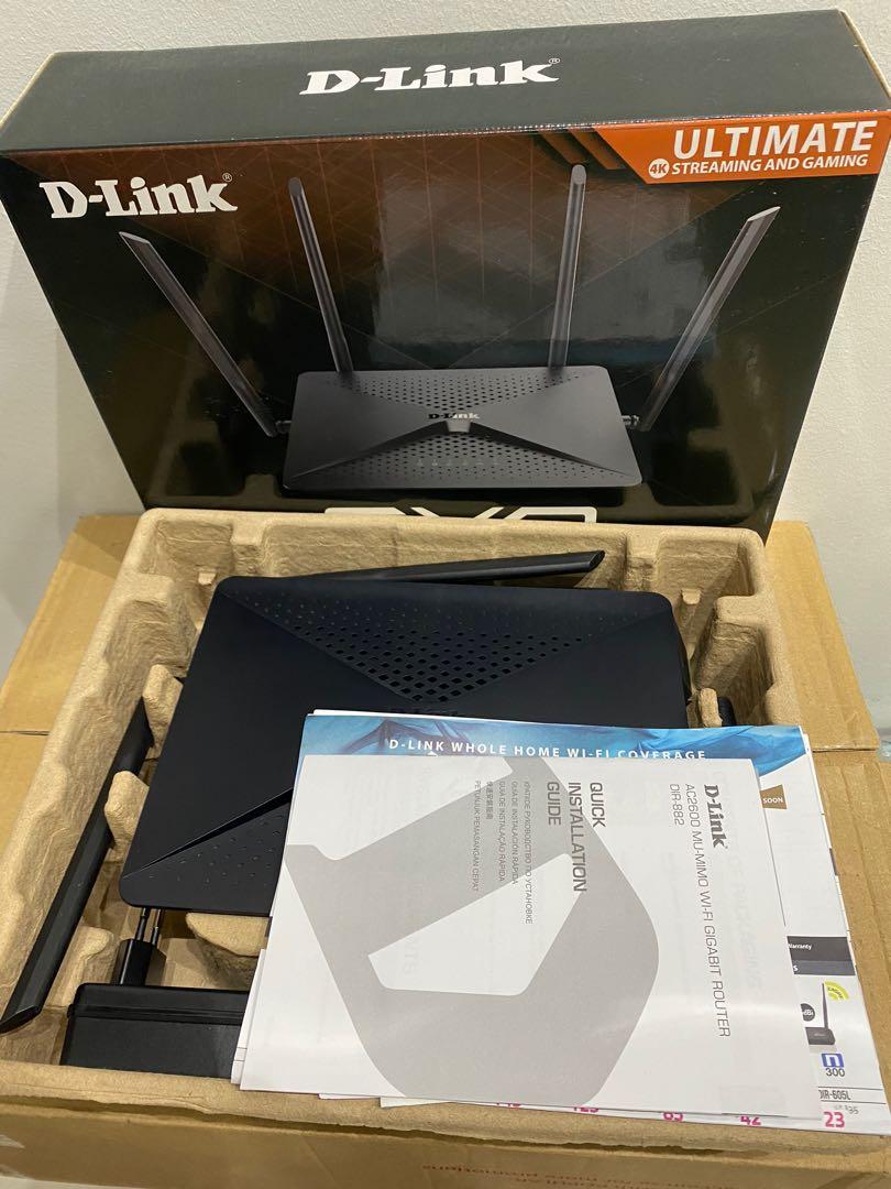 Dlink DIR-882 AC2600 MU-MIMO Wi-Fi Router, Computers & Tech, Parts ...