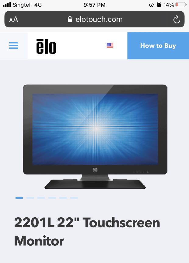 Elo 2201L 22”Touch Screen Monitor, Computers & Tech, Parts & Accessories, Monitor Screens on ...