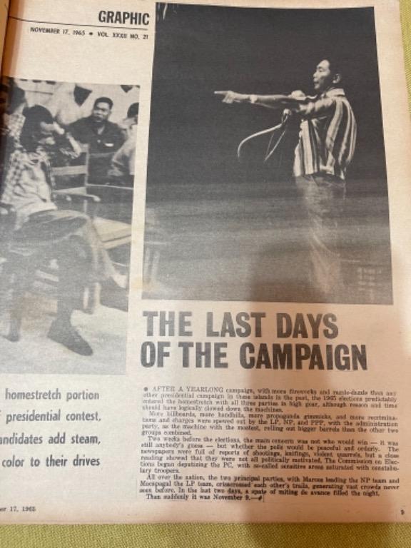 Ferdinand Marcos Graphic and Weekly Graphic Magazines - 1961, 1965 and ...