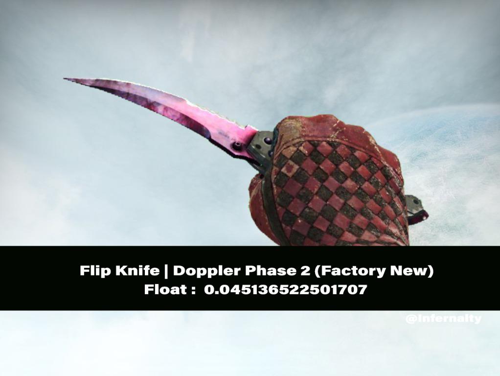 Flip Knife Doppler Phase 2 FN CSGO SKINS KNIVES, Video Gaming, Gaming ...