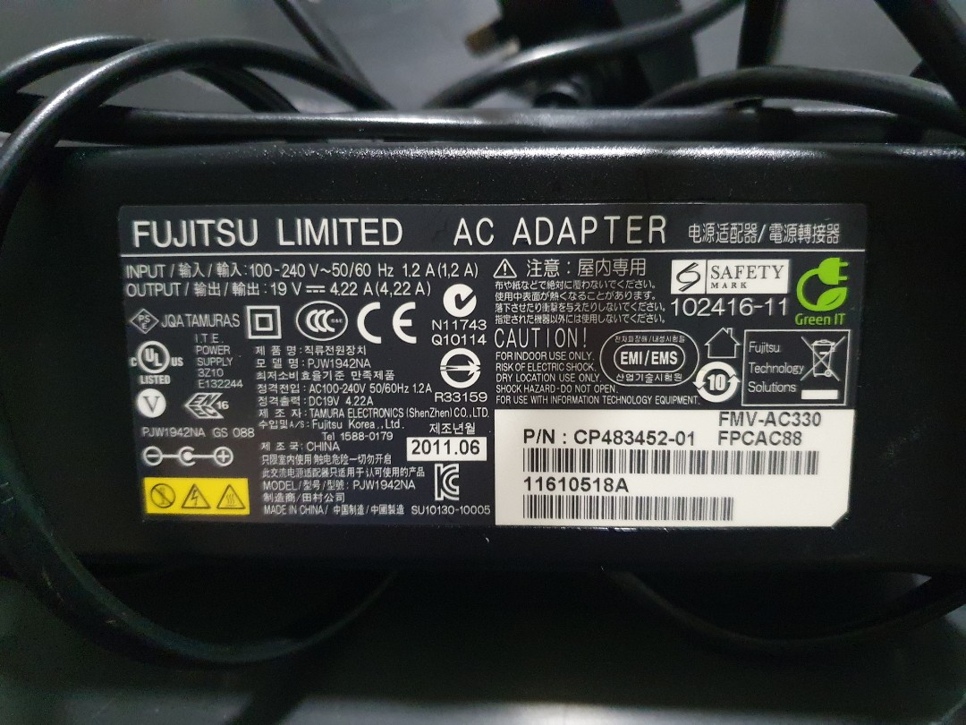 Fujitsu Charger, Computers & Tech, Parts & Accessories, Chargers on ...