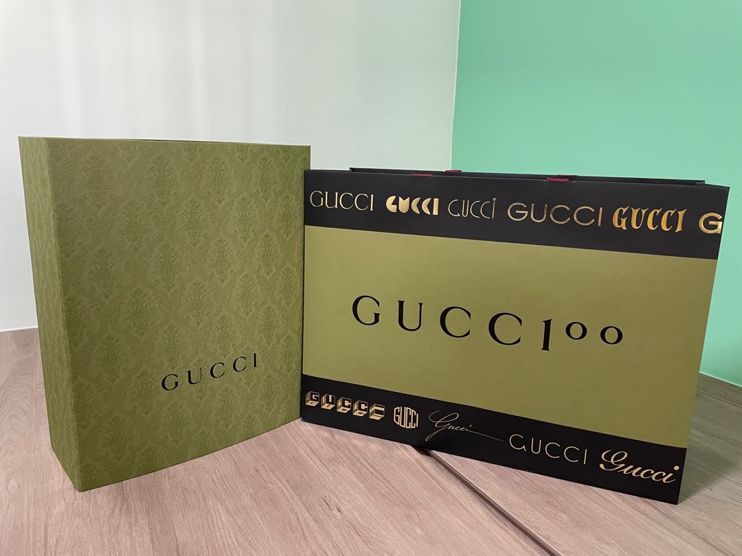 Gucci Paper Bag and Box (100 Year Anniversary), Hobbies & Toys ...