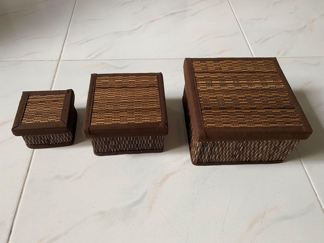 IKEA rattan storage box, Furniture & Home Living, Home Improvement ...