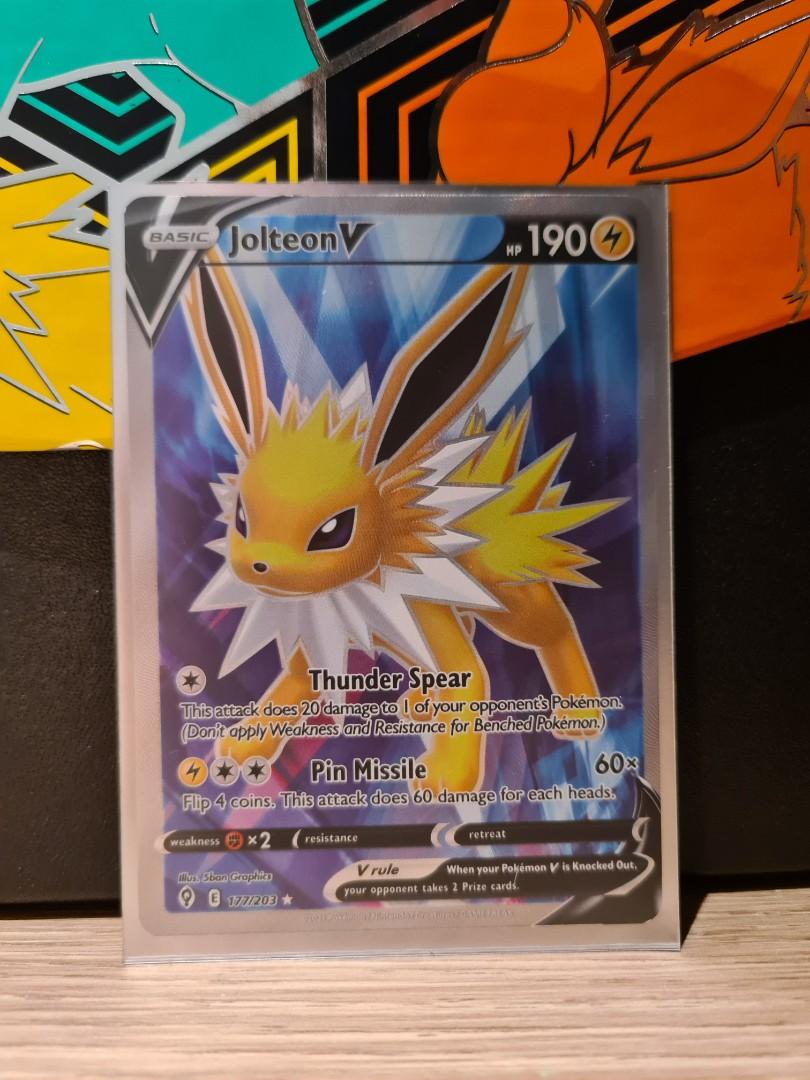Jolteon V full art Evolving skies, Hobbies & Toys, Toys & Games on ...