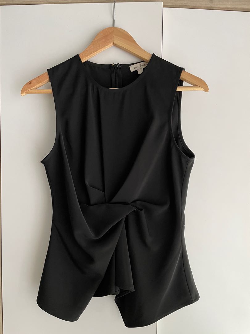 LB black work top, Women's Fashion, Tops, Blouses on Carousell