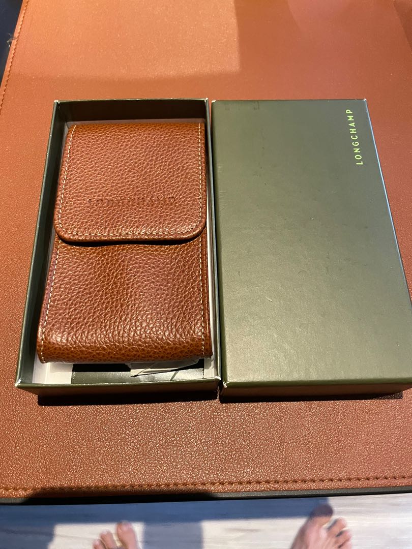 Longchamp leather key holder, Luxury, Accessories on Carousell