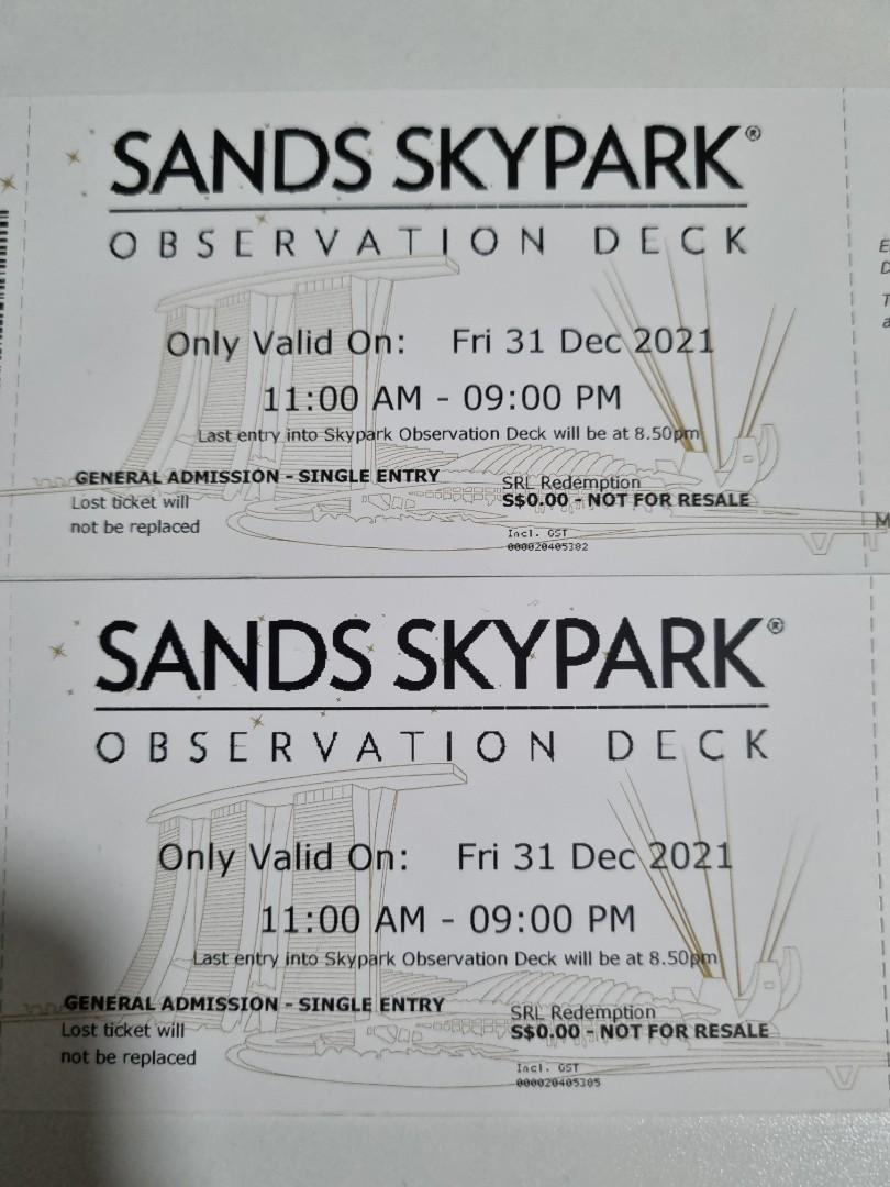 MBS Sands SkyPark Observation Deck, Tickets & Vouchers, Local Attractions & Transport on Carousell