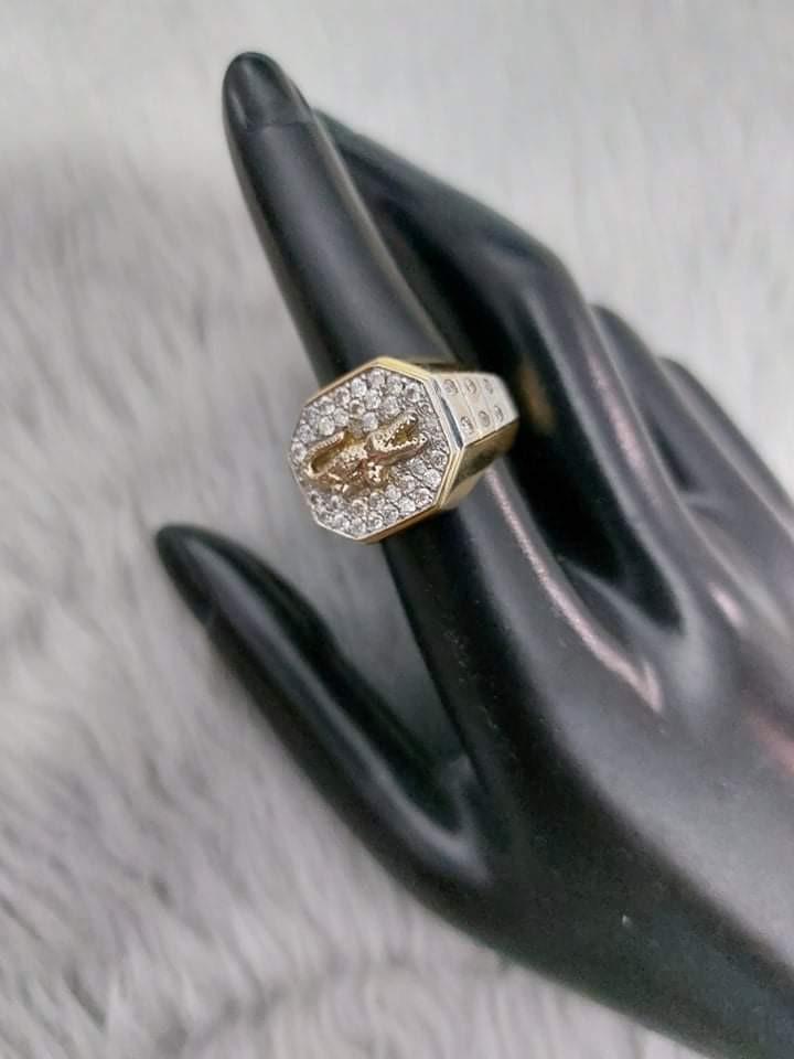 Mens ring lacoste w/ diamond, Men's Fashion, Watches & Accessories ...