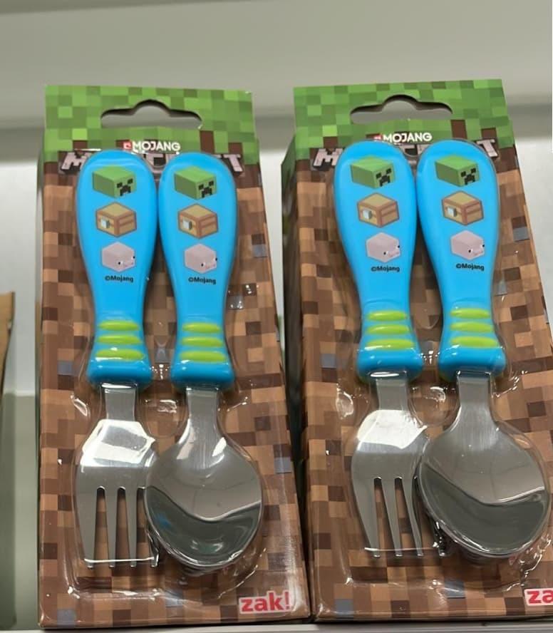 Minecraft Fork and Spoon, 兒童＆孕婦用品, 外出用品, 其他外出用品 - Carousell
