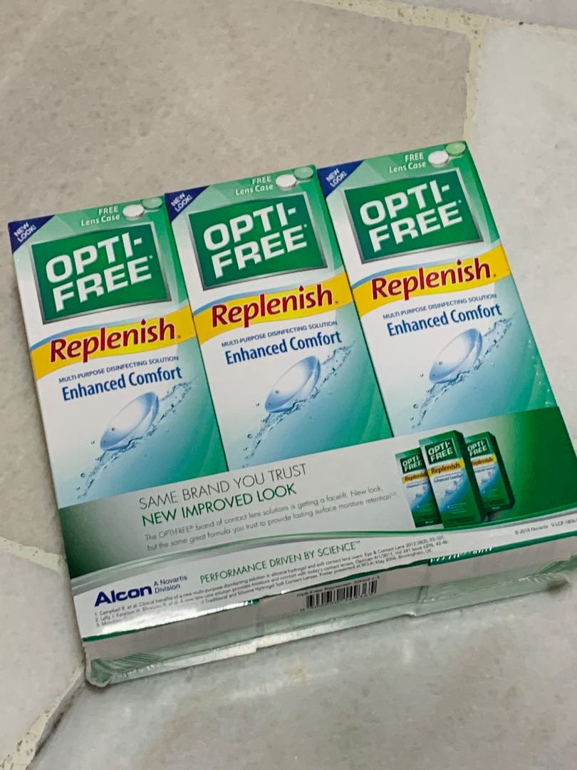 Opti-Free Replenish Enhanced Comfort Contact Lens Solution, Beauty ...
