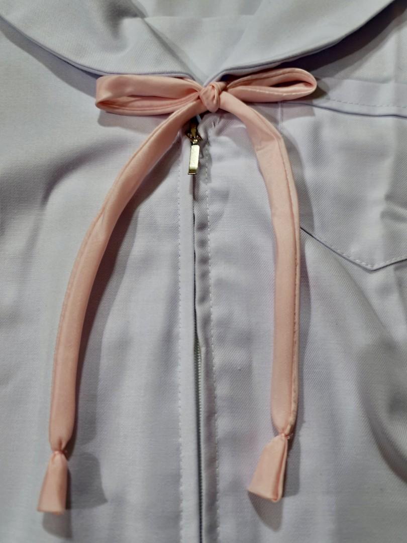 Pink Seifuku Sailor Uniform full set (includes top, skirt, and ribbon ...