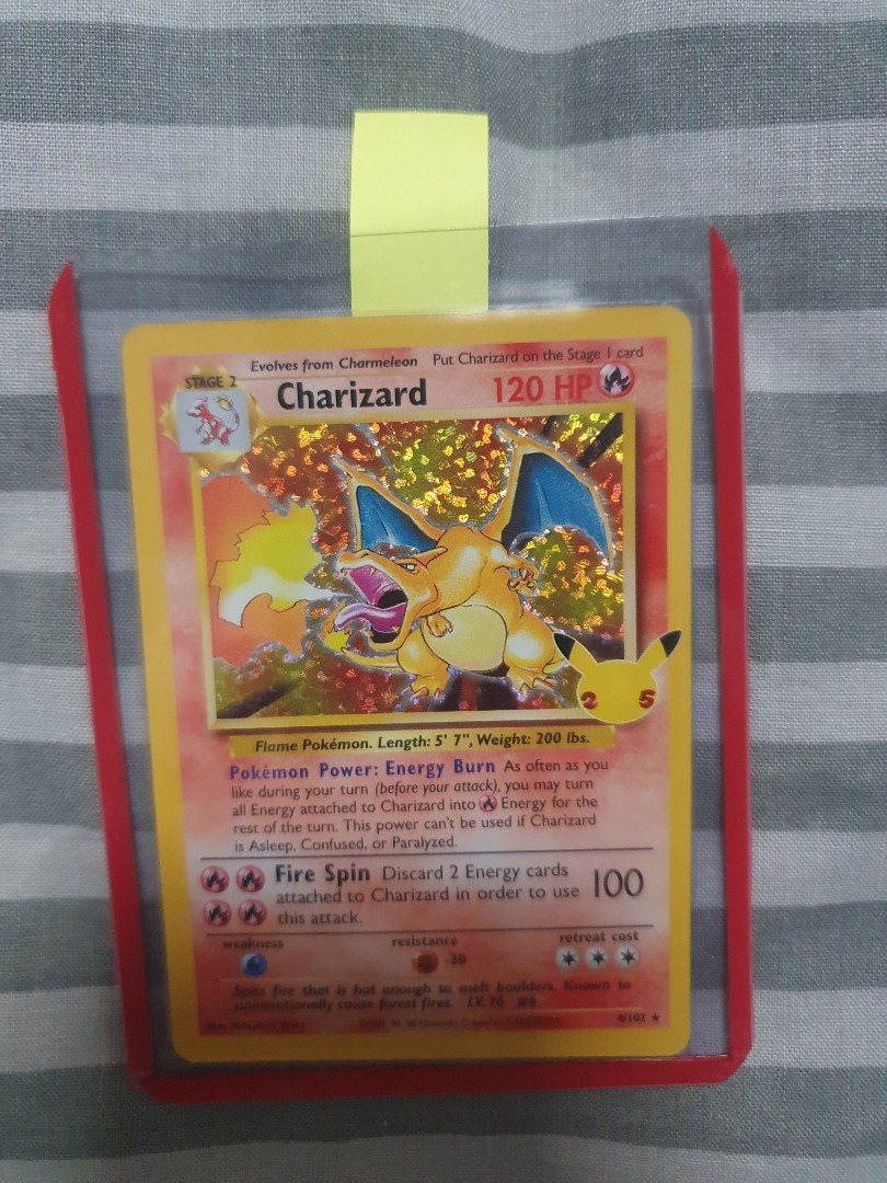 Pokemon tcg 25th Anniversary Charizard, Hobbies & Toys, Memorabilia ...