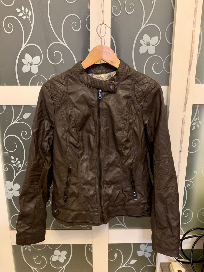 Preloved Leather Jacket, Women's Fashion, Coats, Jackets and Outerwear ...