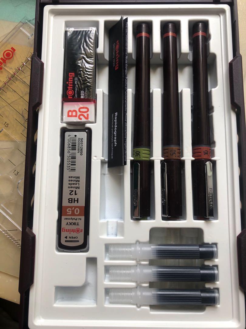 Rotring Pen Set, Hobbies & Toys, Stationery & Craft, Craft Supplies ...