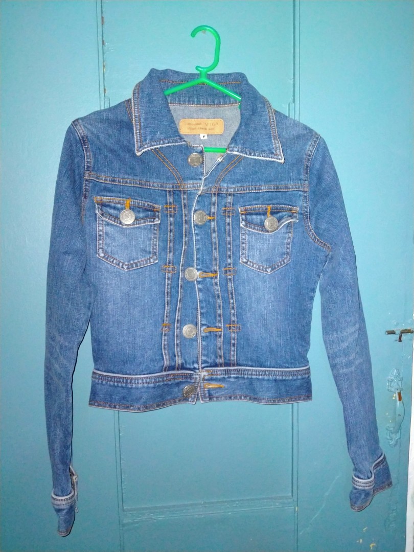 Semi Crop Denim Jacket, Women's Fashion, Coats, Jackets and Outerwear ...