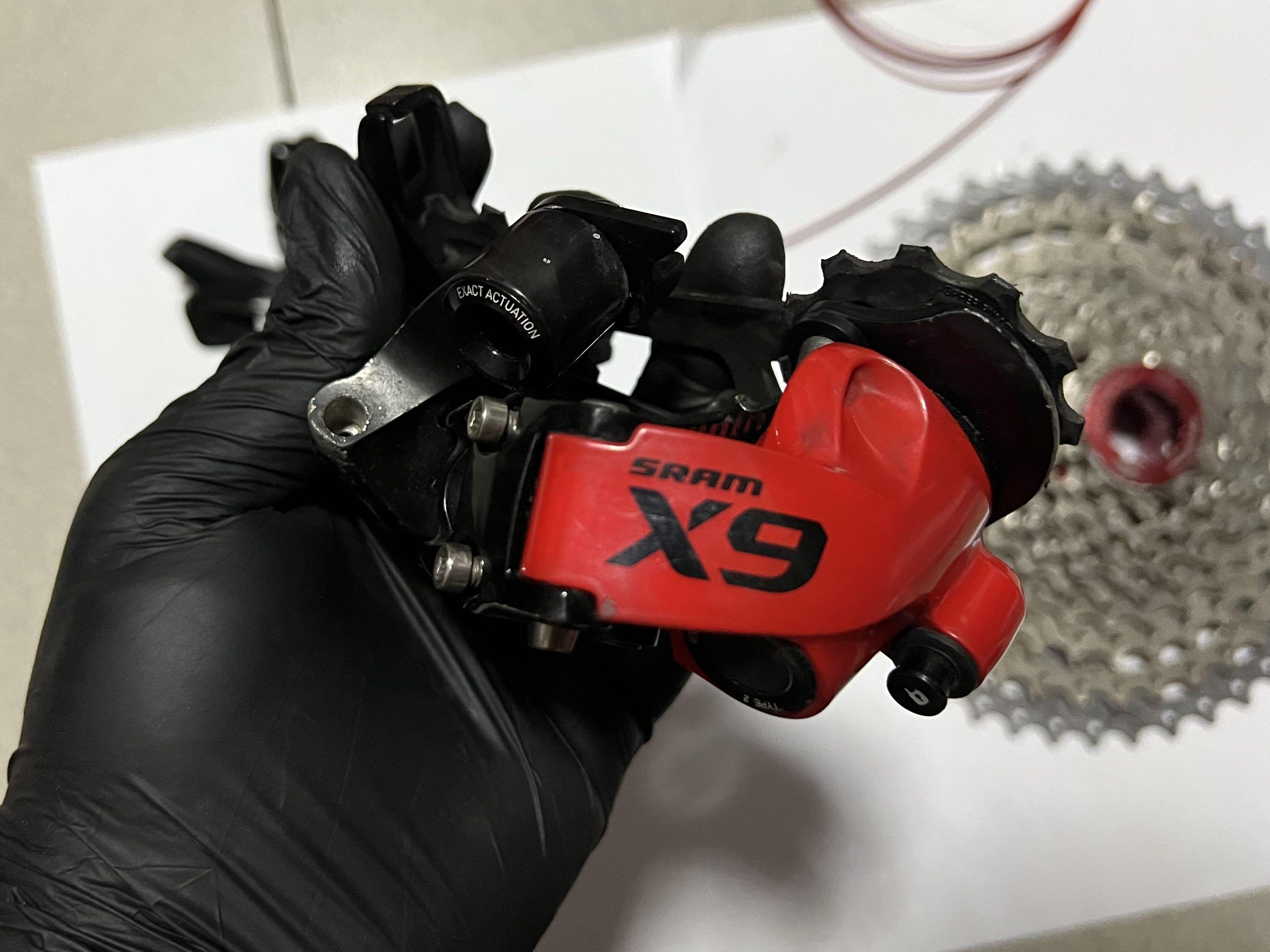 SRAM X9 Red Black Edition Groupset, Sports Equipment, Bicycles & Parts ...