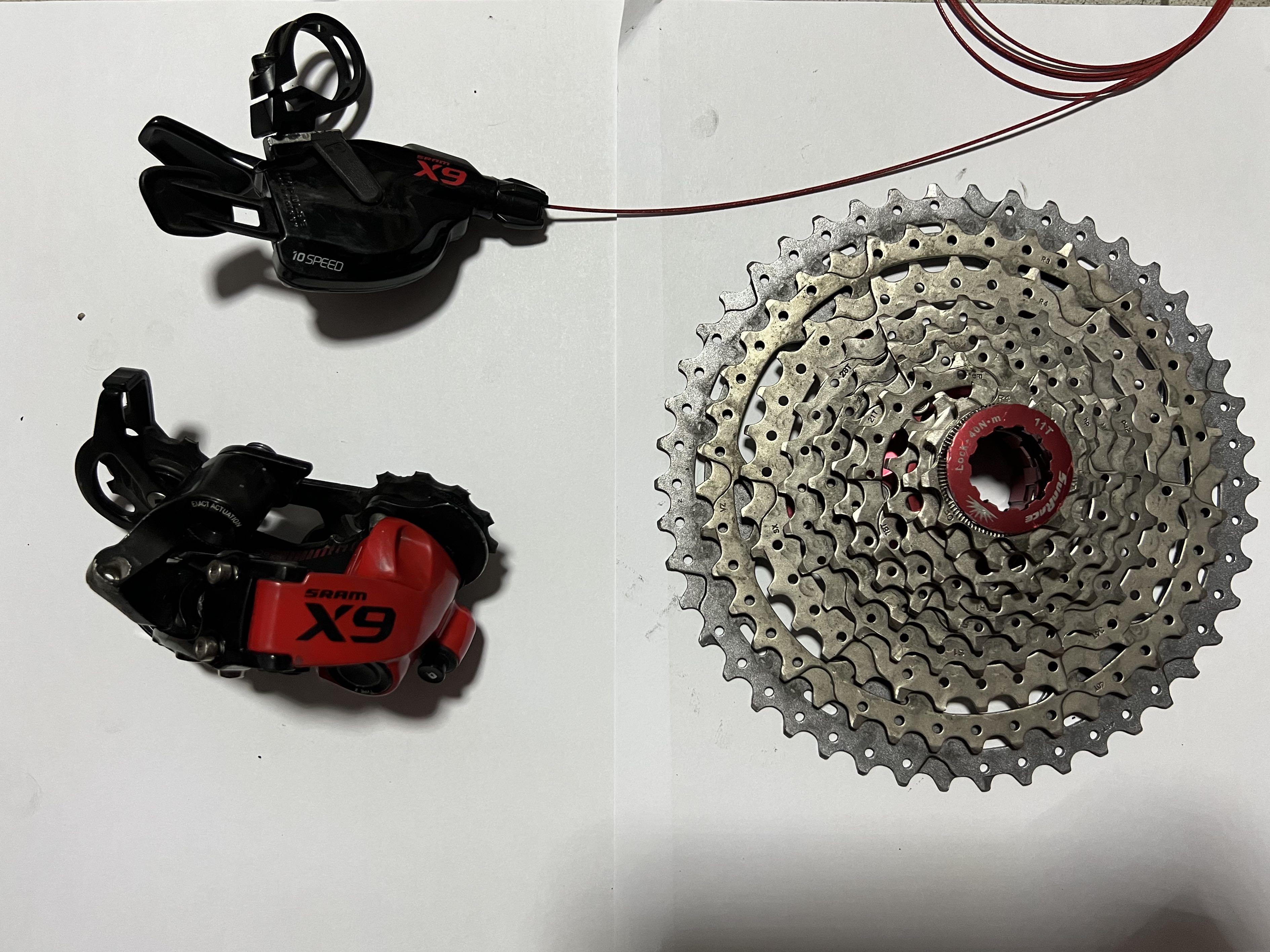 SRAM X9 Red Black Edition Groupset, Sports Equipment, Bicycles & Parts ...