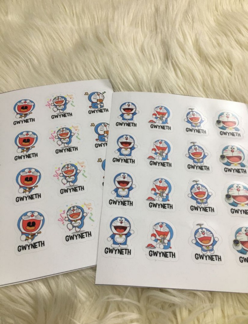 Sticker Label Name - Doraemon 1, Hobbies & Toys, Stationery & Craft ...