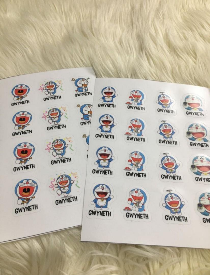 Sticker Label Name - Doraemon 1, Hobbies & Toys, Stationery & Craft ...