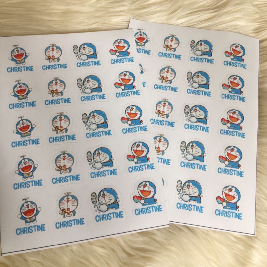 Sticker Label Name - Doraemon 2, Hobbies & Toys, Stationery & Craft ...