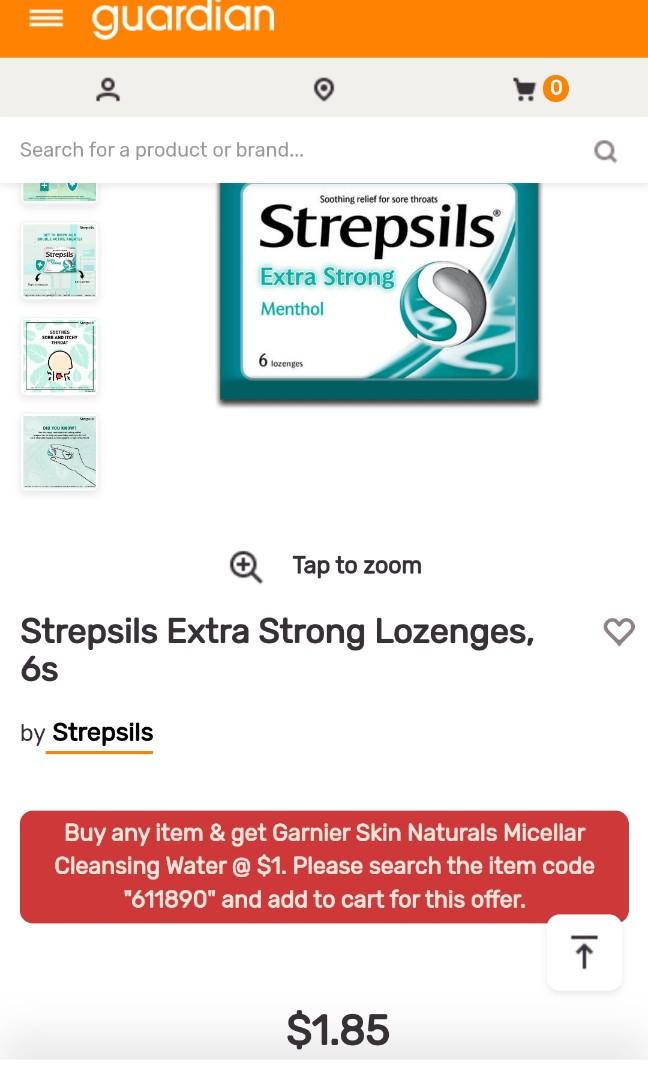 Strepsils lozenges menthol extra strong, Food & Drinks, Other Food ...
