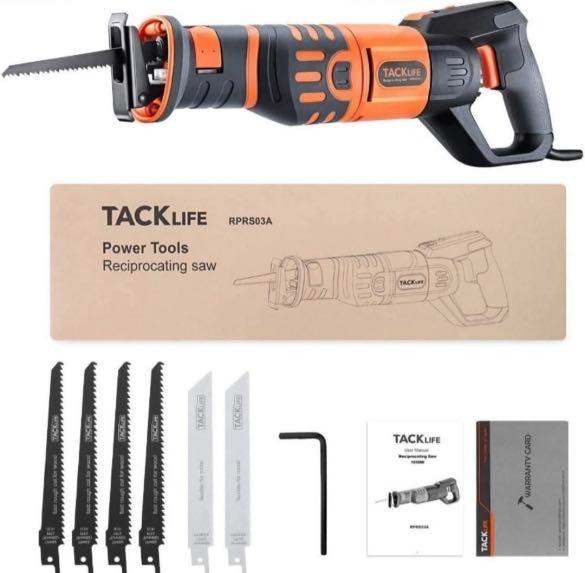 TACKLIFE Power Tools Reciprocating Saw RPRS03A, Furniture & Home Living ...