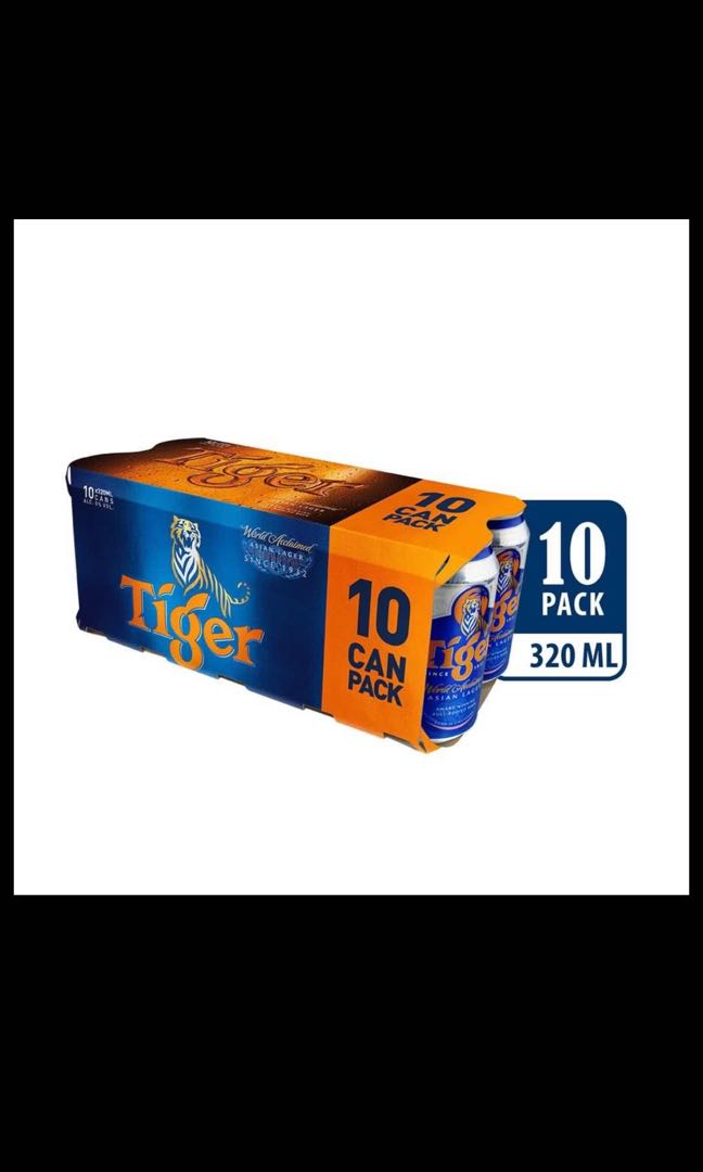 Tiger beer 320ml, Food & Drinks, Alcoholic Beverages on Carousell