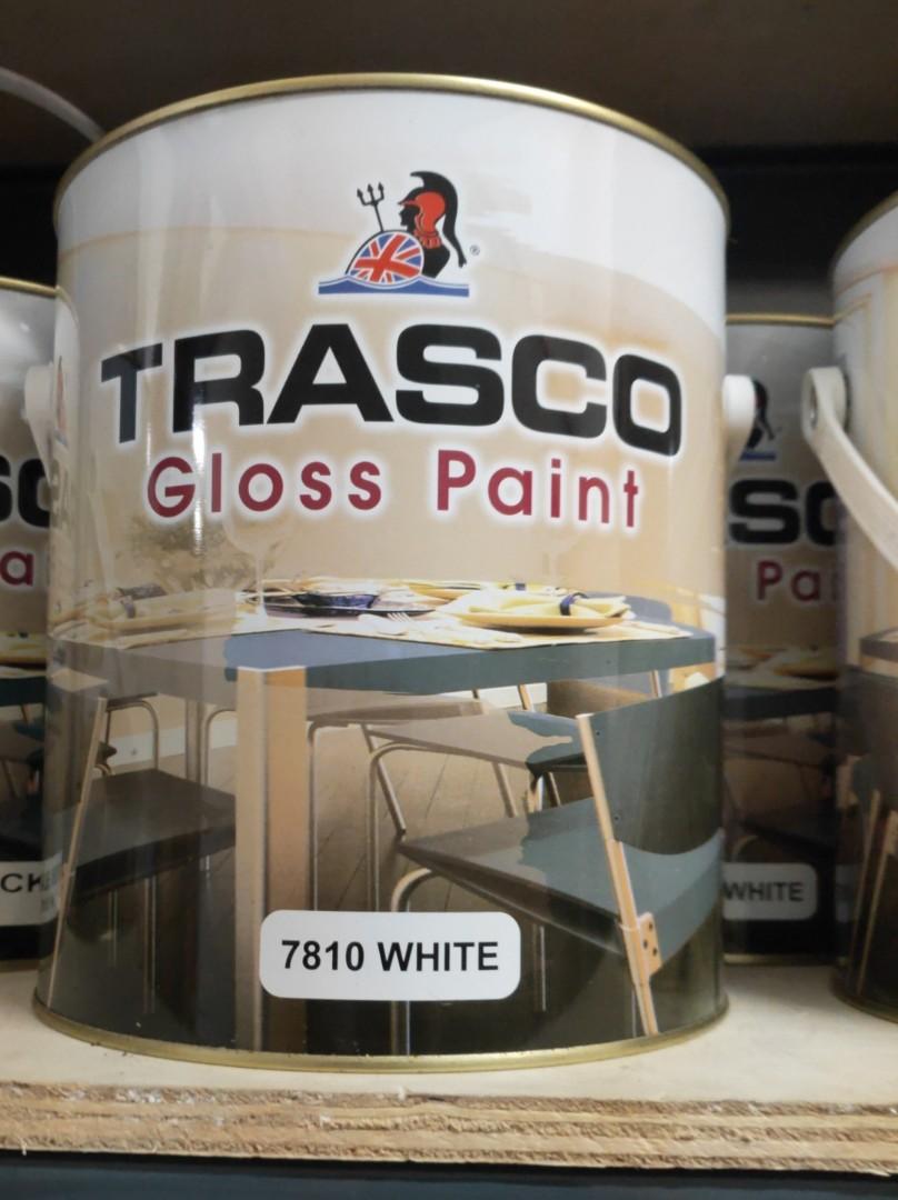 TRASCO 4 Litres Gloss Paint, Furniture & Home Living, Home Improvement ...
