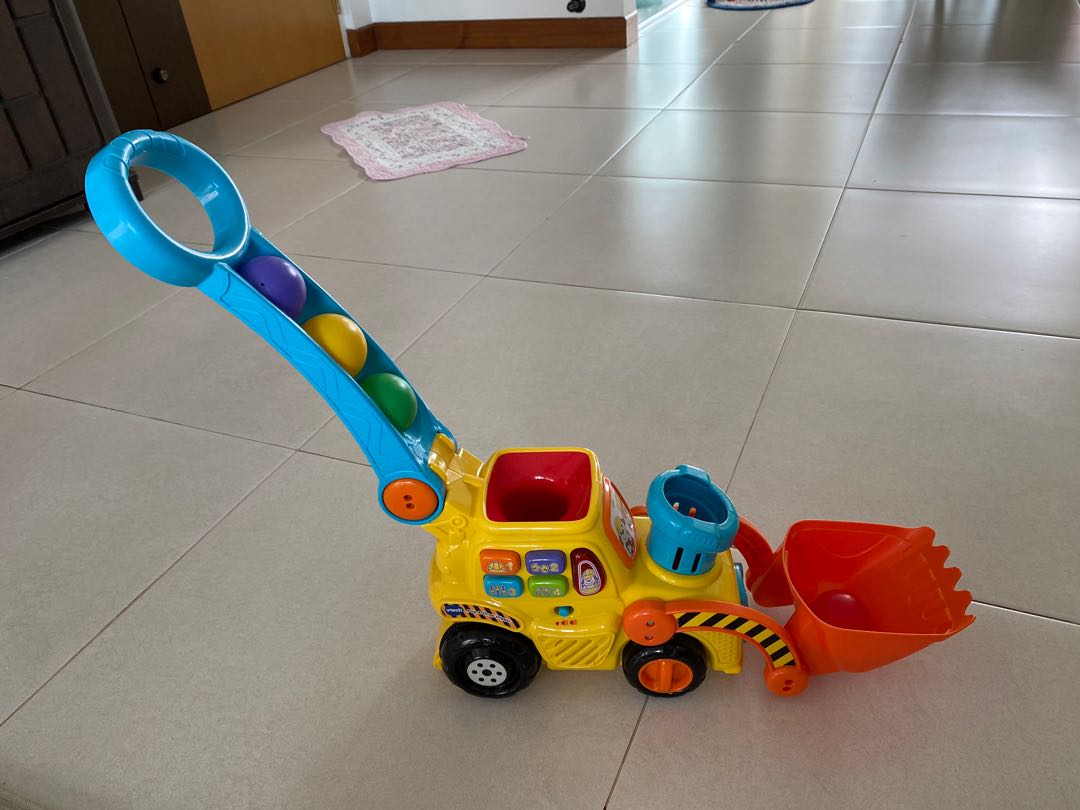 Vtech pop a ball push Digger Truck & bulldozer, Babies & Kids, Infant ...