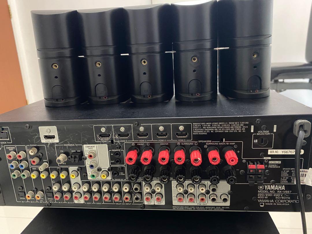 Yamaha RX-V667 with bose speakercomplete set, TV & Home Appliances, TV ...