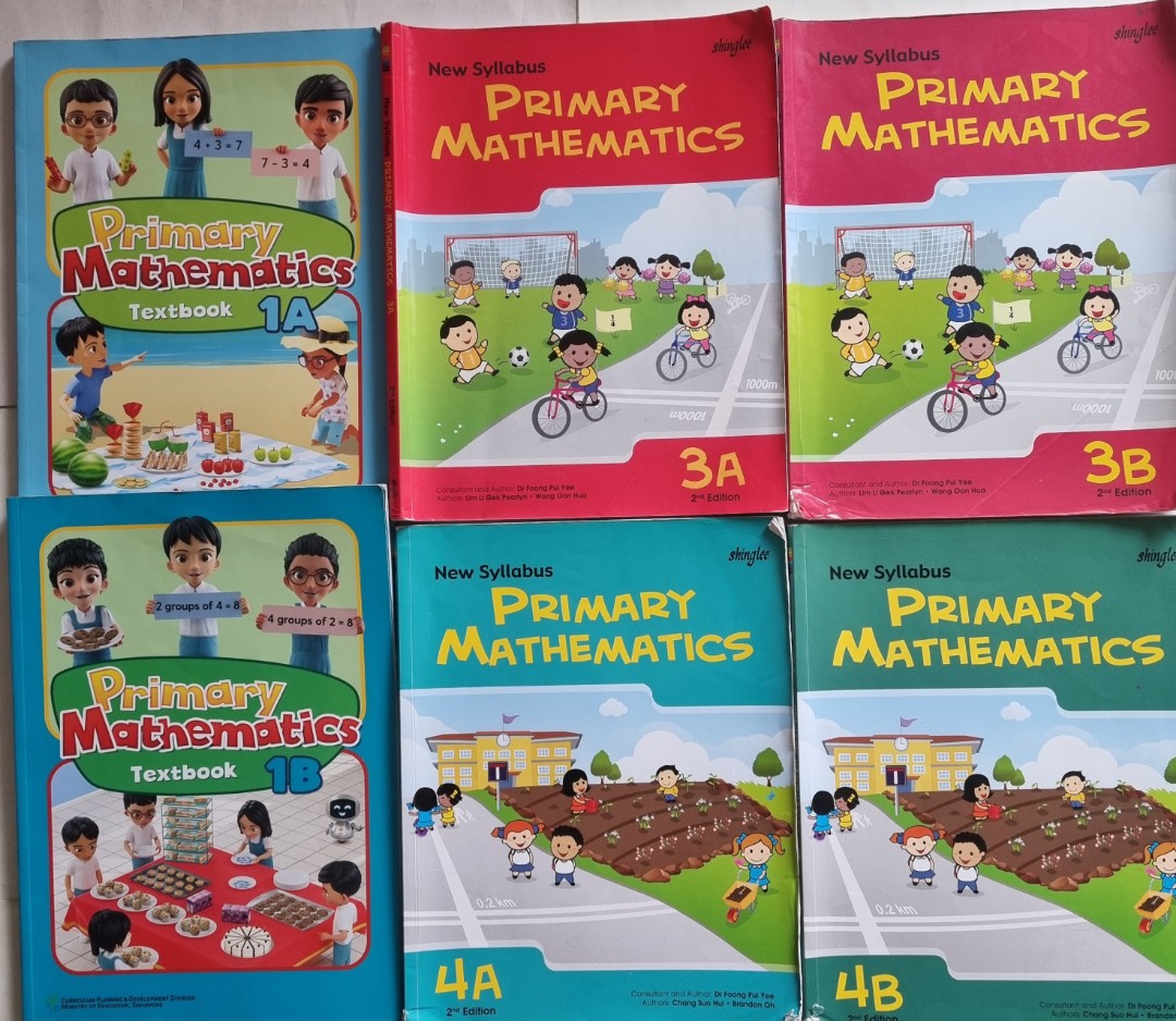 Primary Mathematics 1A 1B, 3A, 3B, 4A, 4B, Hobbies & Toys, Books ...