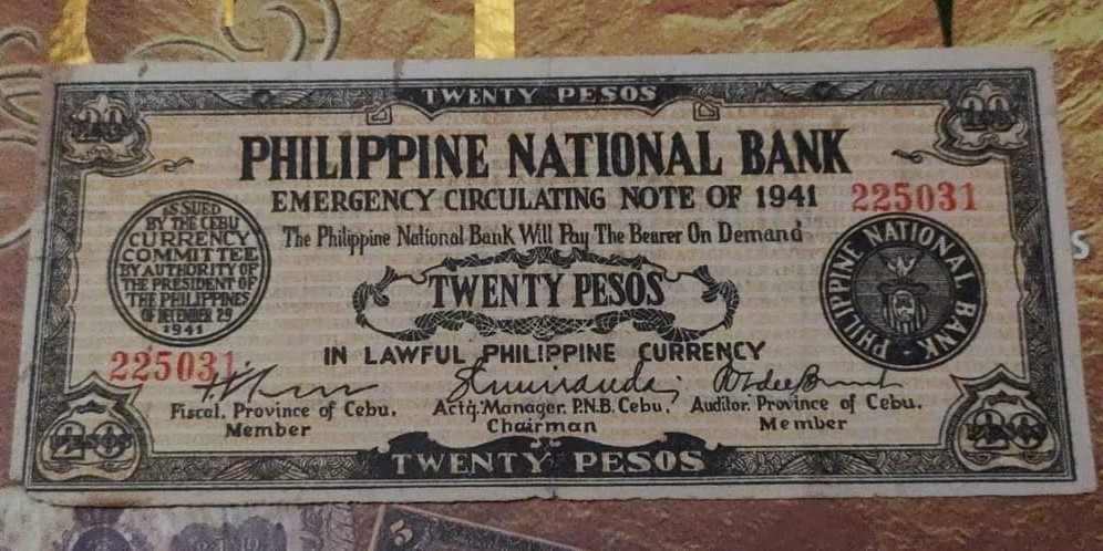 20p PNB Cebu Guerilla note, Hobbies & Toys, Memorabilia & Collectibles ...