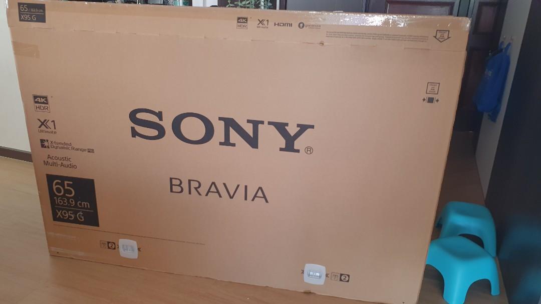 65" Sony Bravia TV box with Styroform, TV & Home Appliances, TV ...