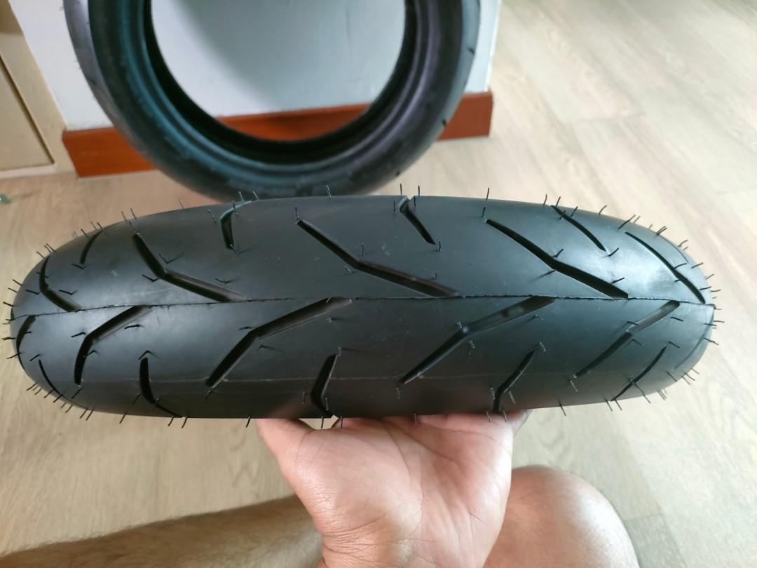 Aerox stock IRC tyres, Motorcycles, Motorcycle Accessories on Carousell