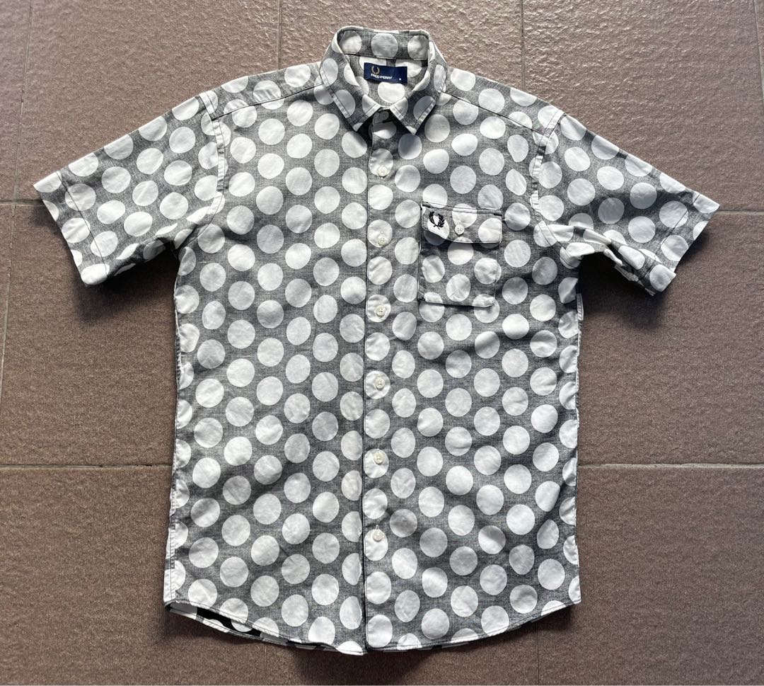 Authentic fred perry dot shirt made in japan, Men's Fashion, Tops ...