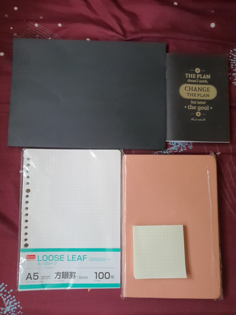 [Notebooks] Daiso A5 Grid loose leaf/B5 Grid Sketchbook (notebook ...