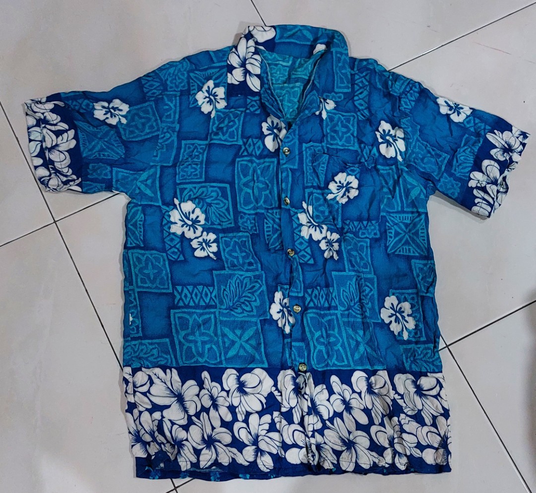 Baju batik biru lelaki blue dress, Men's Fashion, Tops & Sets, Formal ...