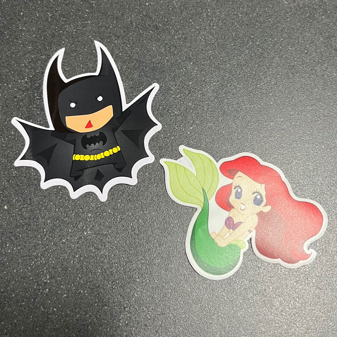 Batman / Ariel the Little Mermaid Sticker, Hobbies & Toys, Stationery ...
