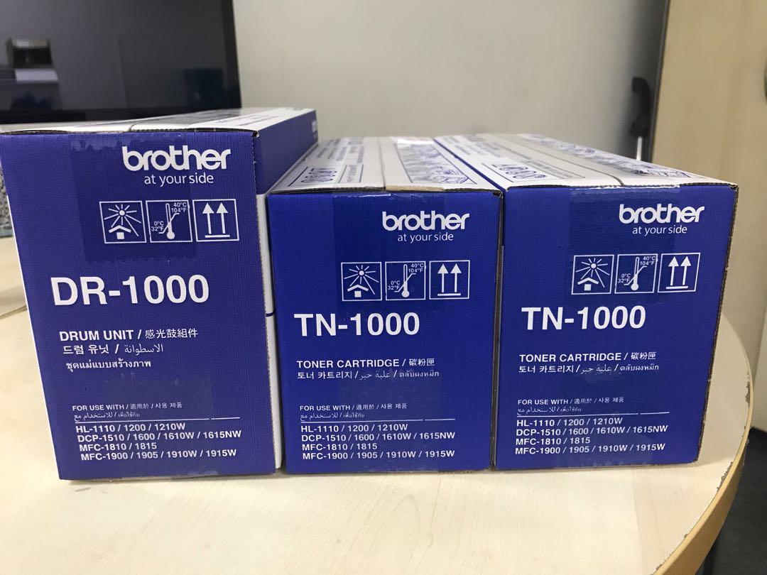 Brother TN1000 Toner & DR1000 Drum, Computers & Tech, Printers ...