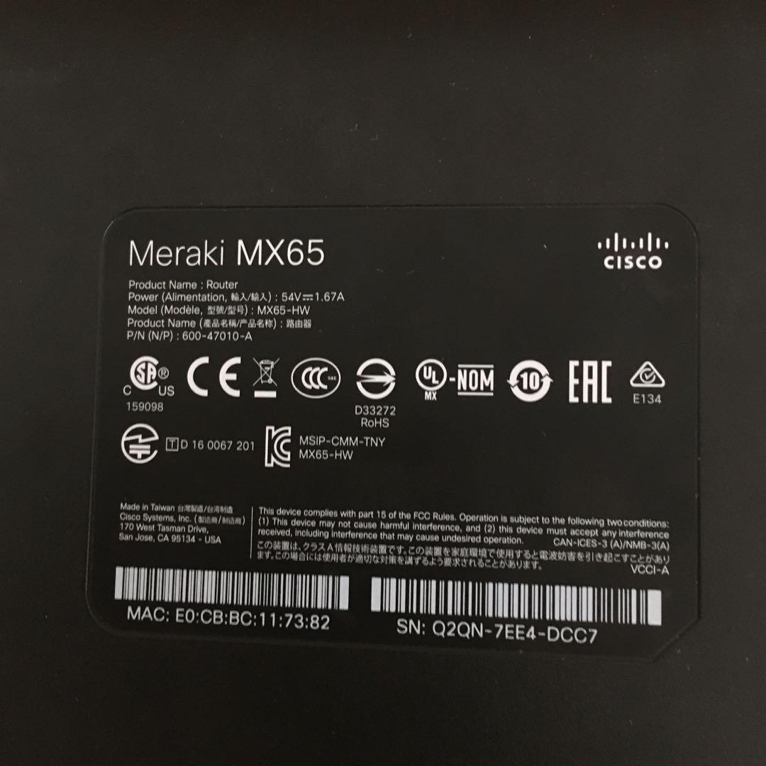 Cisco Meraki MX65, Computers & Tech, Parts & Accessories, Networking on ...