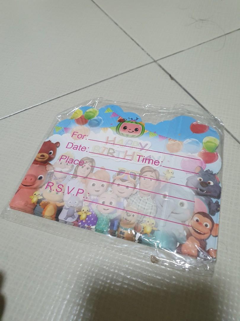 Cocomelon - Happy Birthday invitations, Hobbies & Toys, Stationery ...