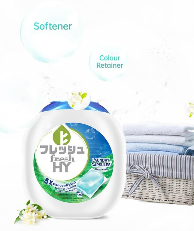 Fresh HY Laundry Detergent Capsules (180 capsules), Furniture & Home ...
