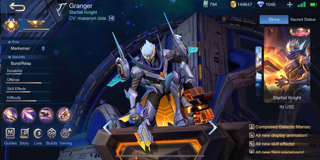 Granger LEGEND SKIN ( Mail Gift) Mobile Legend, Video Gaming, Gaming ...