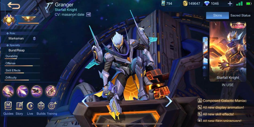 Granger LEGEND SKIN ( Mail Gift) Mobile Legend, Video Gaming, Gaming ...