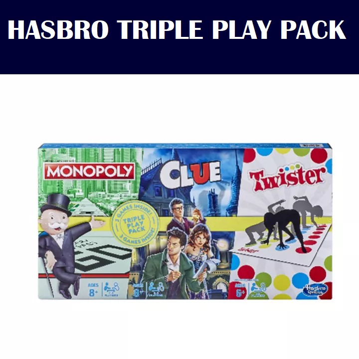 Hasbro Gaming Triple Play Pack, Hobbies & Toys, Toys & Games on Carousell