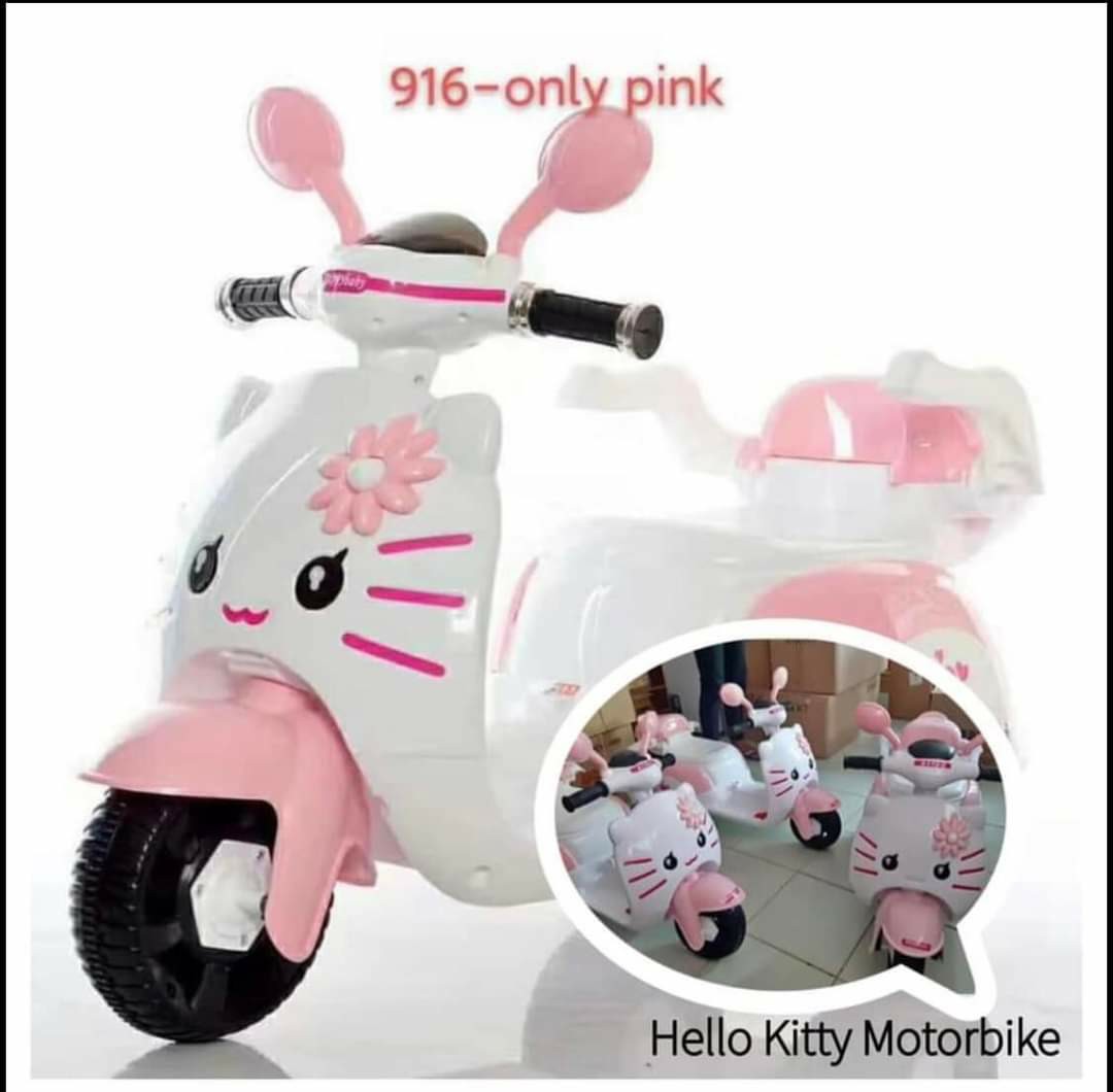 Hello Kitty White Motorbike, Hobbies & Toys, Toys & Games on Carousell