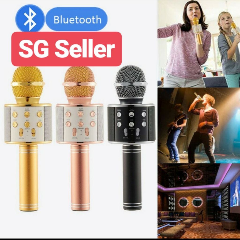 Karaoke Microphone - black, Audio, Microphones on Carousell