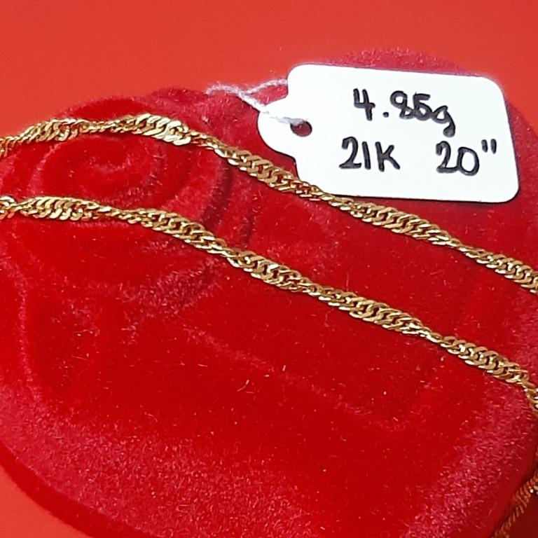 KARAT GOLD NECKLACE Barbada, Rope Chain, Figaro Chain, Singapore Chain ...